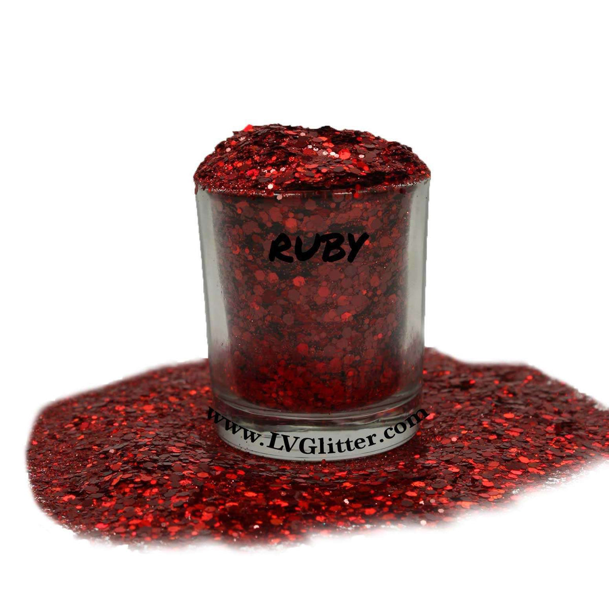 Ruby Red Holographic Chunky Mix Glitter Shaker