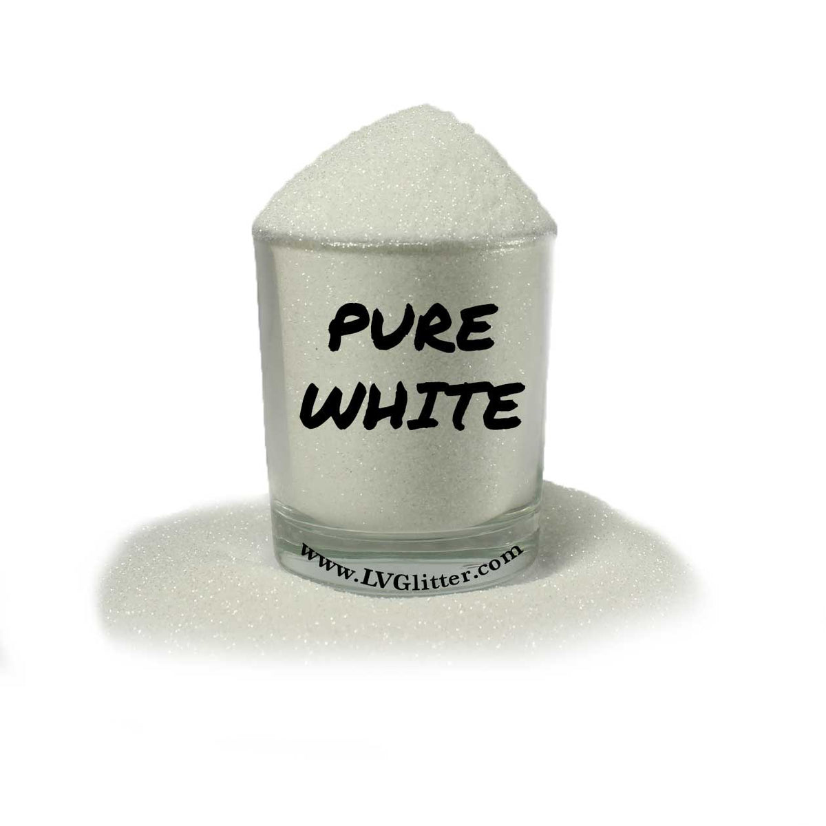 Pure White Metallic Ultra Fine Glitter Shaker